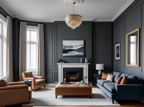 Premium Ai Image Realistic Living Room Design With Medium Shot And