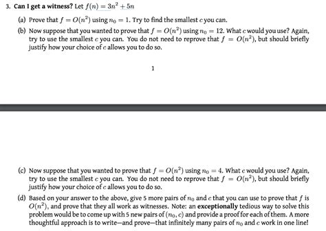 Solved Can I Get A Witness Let F N N N A Prove That Chegg Com