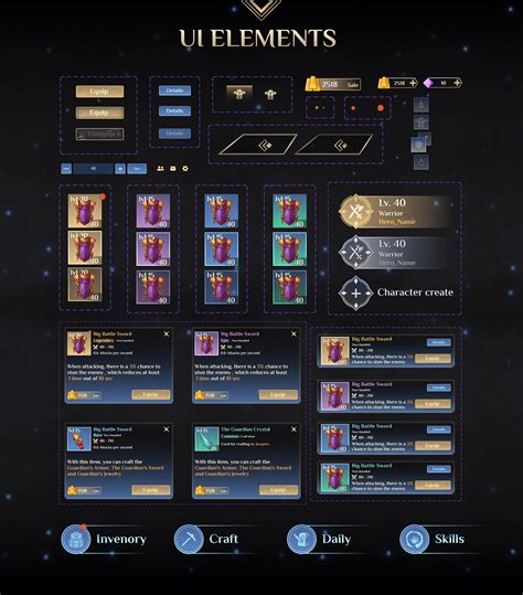 Rpg Concept Ux Ui Mobile Game 3 Images Behance