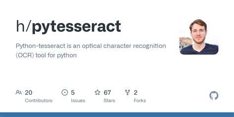 Github Hpytesseract Python Tesseract Is An Optical Character Recognition Ocr Tool For Python