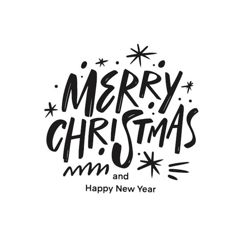 Frase De Letras De Feliz Navidad Ilustración De Vector De Texto De