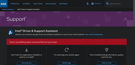 Problem With Driver Support Assistant R Intel