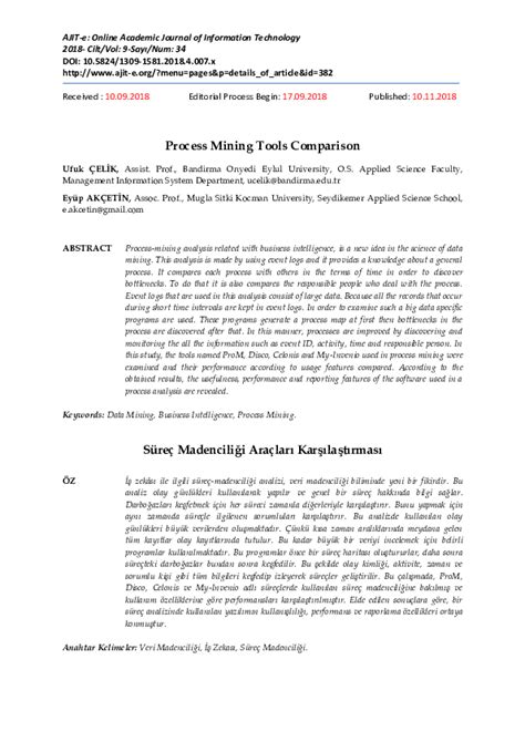 Pdf Process Mining Tools Comparison