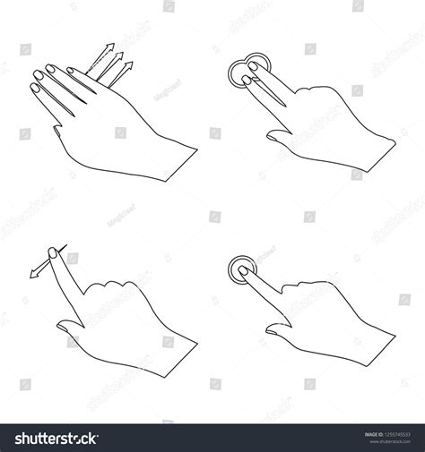Bitmap Design Of Touchscreen And Hand Sign Royalty Free Stock Photo Avopix Com