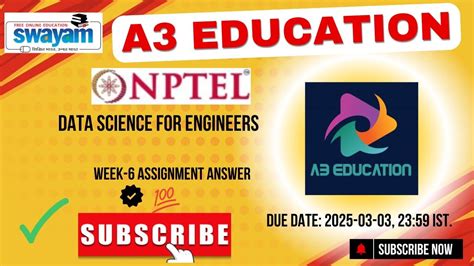 nptel data science for engineers week 6 assignment answers solution