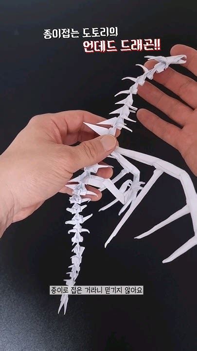 언데드 드래곤 살아있는 드래곤 화석 발견 종이로 접은 본 드래곤 Shorts Origami Youtube