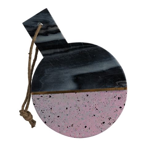 Typhoon Elements 25cm Round Chopping Board Terrazzo Marble Batley Diy