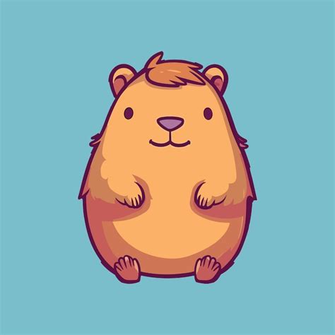 Premium Vector Cute Capybara Vector Illustration Cartoon Style Cute