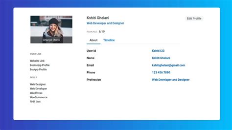 Bootstrap Profiles Bootstrap Profile Page Design Example Css Mix