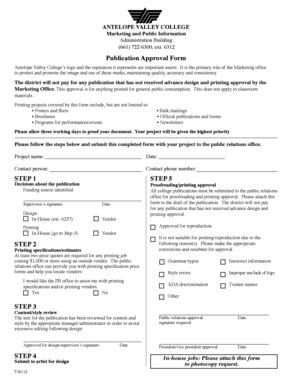 Fillable Online Avc Publication Approval Form STEP 1 STEP 2 STEP 3 STEP