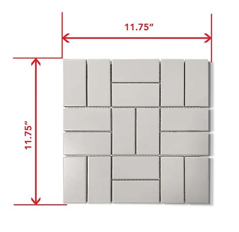 Beige Crosshatch 2x4 Matte Porcelain Mosaic Itilemosaic
