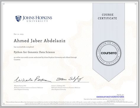Ahmed Jaber Abdelaziz On Linkedin Genomics Pythonprogramming Datascience Coursera