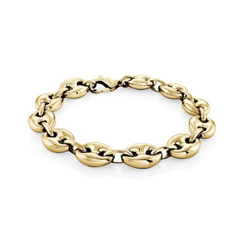Italgem Men Stainless Steel Gold Plated Bracelet Technostation