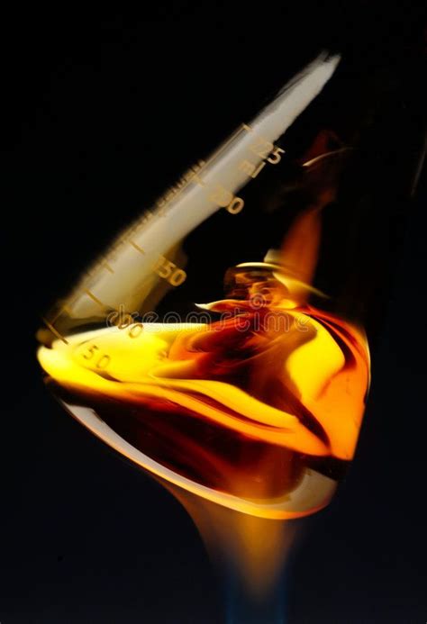 Swirling Flask Erlenmeyer Flask With Yellow Swirling Liquid