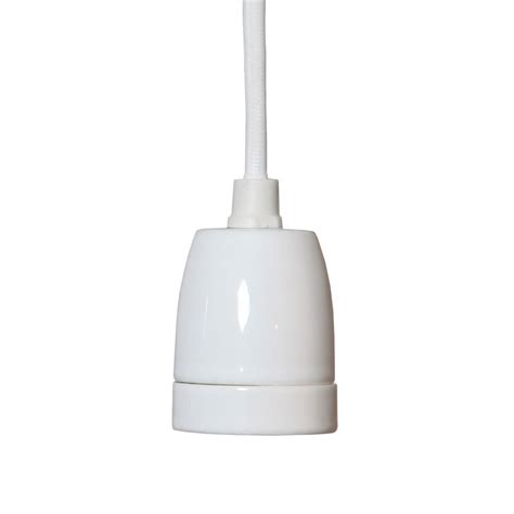 Glaze E27 Socket With Cable White Lightsie