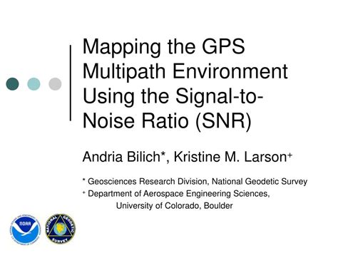 PPT Mapping The GPS Multipath Environment Using The Signal To Noise Ratio SNR PowerPoint