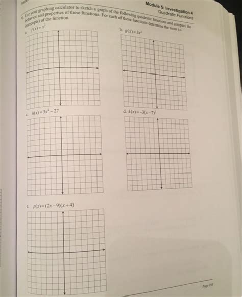 Solved Module Investigation To Sketch A Graph Of The Chegg
