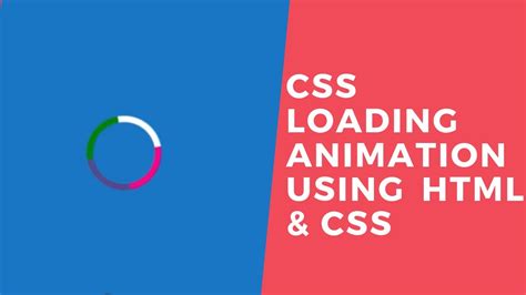Css Loading Animation Using Html Css Youtube