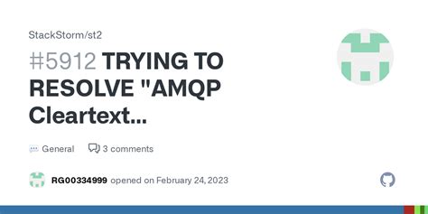trying to resolve amqp cleartext authentication vulnerbilty · stackstorm st2 · discussion