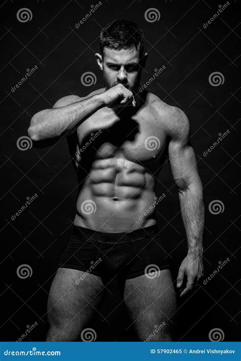 Muscled Male Model Konstantin Kamynin Stock Image Image Of Exercise