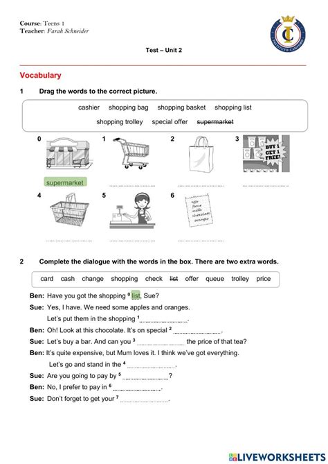 Go Getter Unit Interactive Worksheet In Go Getter Conversational English Vocabulary