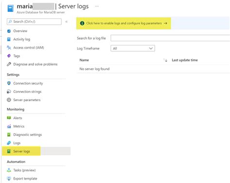 Access Mariadb General Log Microsoft Qanda