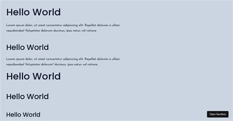 CSS Starter Codesandbox