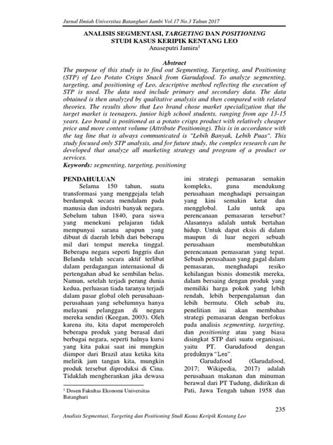 Analisis Segmentasi Targeting Dan Positi 3f7a4feb Pdf