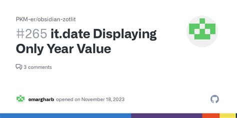 Itdate Displaying Only Year Value · Issue 265 · Pkm Erobsidian Zotlit · Github