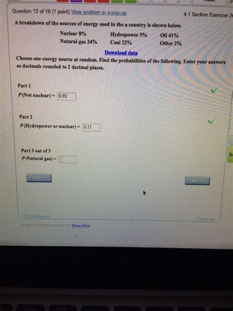 solved question 12 of 16 1 point view problem in a pop up