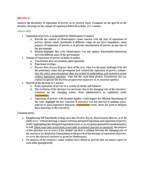 Internal Assessment 1 Marking Scheme And Answer Key Copy Pdf Rule