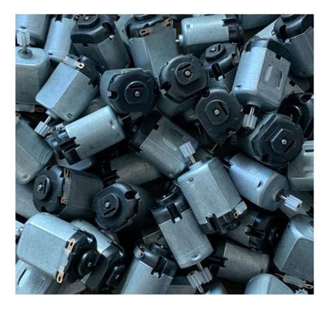 Mini Motor 130 Motorzinho Dc 3 A 6v Com Engrenagem Tampa Preta Para