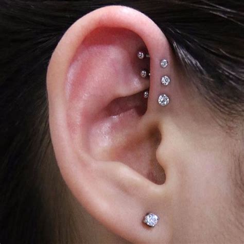 Nur Swarovski Circle Crystal Ear Piercing Jewelry 16g Earring Mybodiart