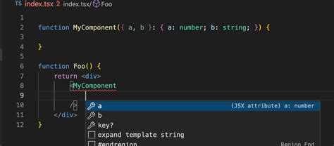 Ts Dev Jsx Attrbutes Not Showing In Intellisense