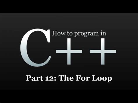 How To Program In C The For Loop YouTube