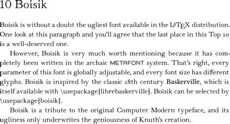 Top 10 Latex Fonts