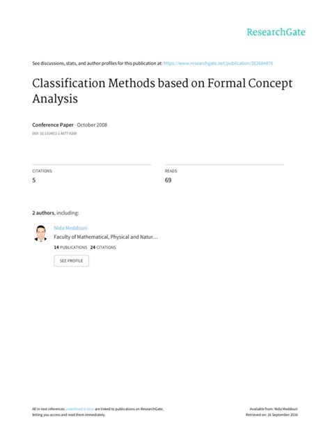 Classification Methods Based On Formal Concept Analysis Pdf