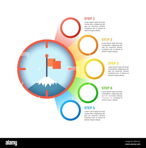 Set Objectives Infographic Chart Design Template Stock Vector Image And Art Alamy