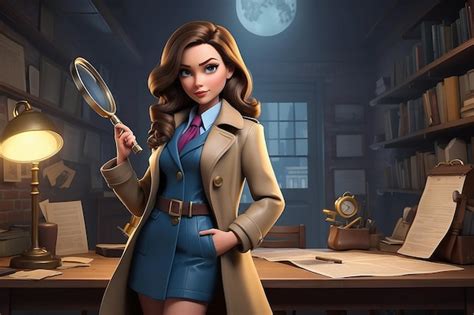 Premium Photo Unraveling Mysteries Dynamic Detective Danielle