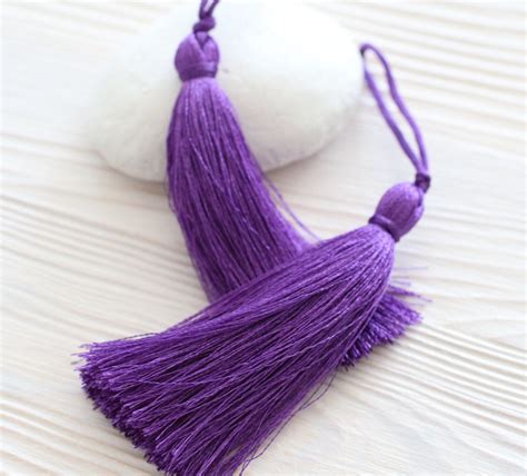Purple Tassel Silk Tassel Thread Tassel Mala Tassel Etsy