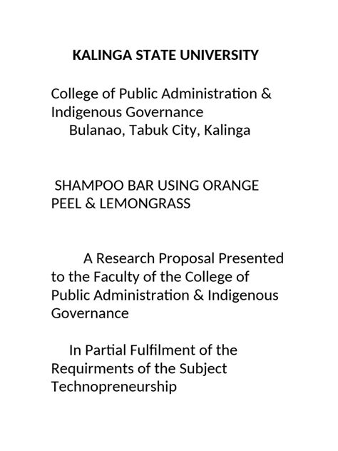 Kalinga State University Pdf