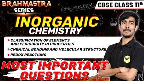 Class 11 Inorganic Chemistry Full Revision Most Important Questions