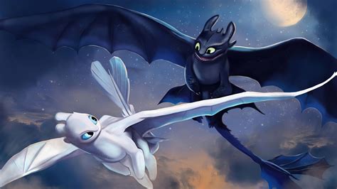 1920x1080 Toothless And Light Fury Art 5k Laptop Full Hd 1080p Hd 4k