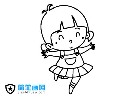 可爱小女孩的简笔画图片 简笔画网
