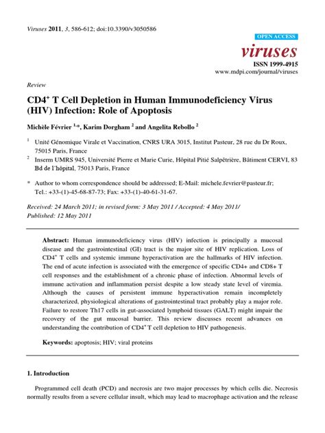 Low Cd4 In Hiv Pdf Apoptosis Hiv
