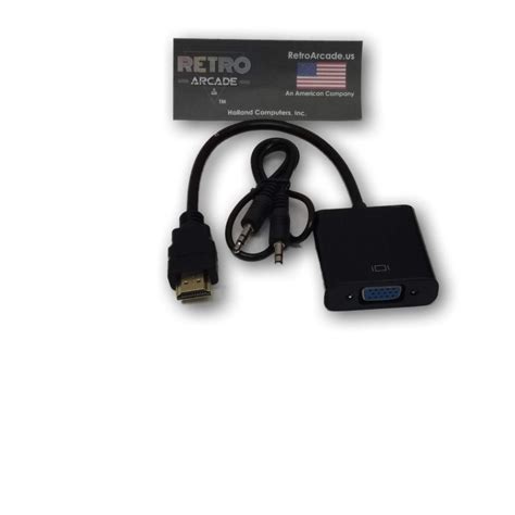 HDMI Male To VGA With Audio HD Video Cable Converter Adapter Holland Computers Inc