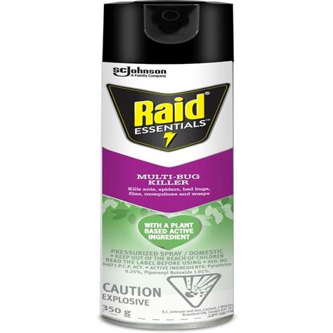 Raid Essentials Insecticide Spray Kills Ants Spider Bugs 12 35 Oz 350 G Clear