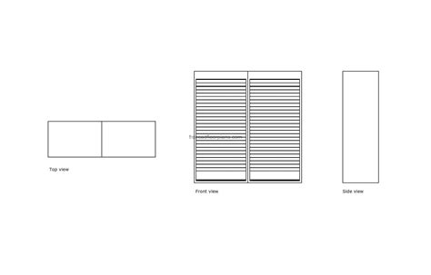 Rolling Door Cabinet Free Cad Drawings