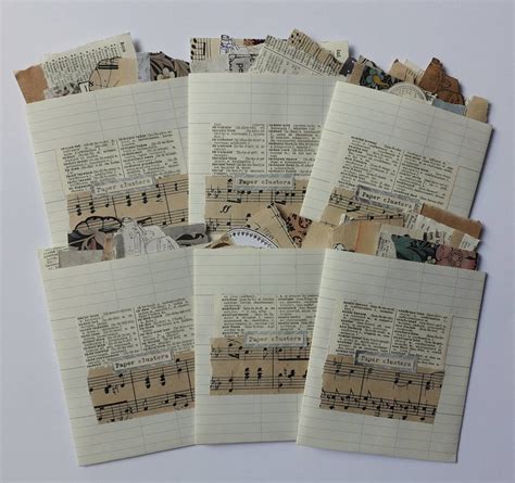 Vintage Themed Paper Clusters 10 Pieces Collage Etsy