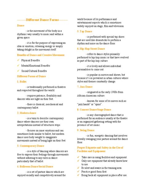 Physical Education Pdf Dances Ballroom Dance